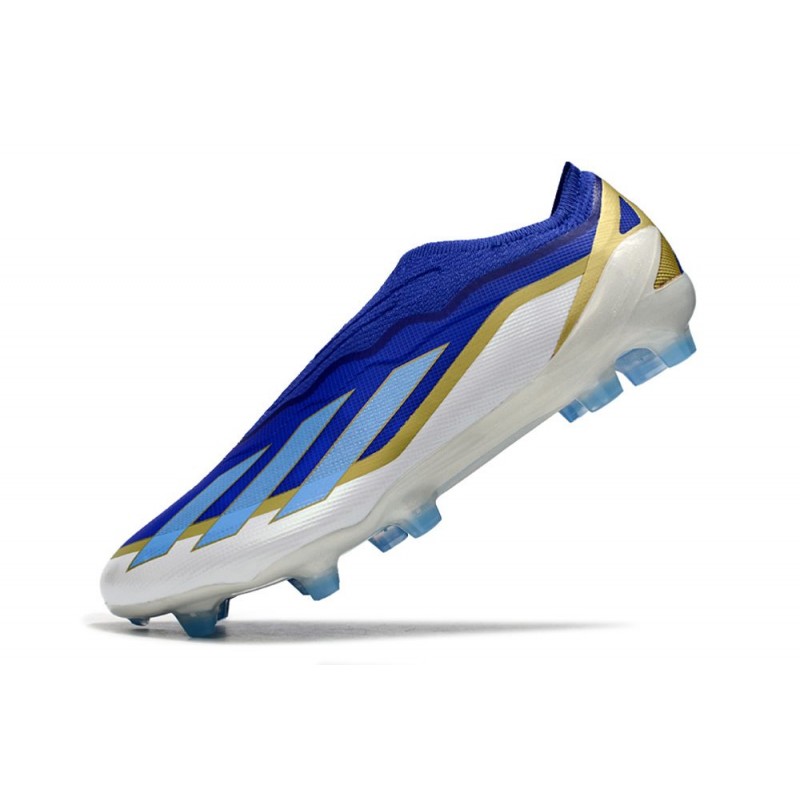 adidas X Crazyfast.1 Laceless FG Messi Lucid Azul Azul Burst Blanco